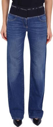 Elisabetta Franchi Femme, Jeans, Bleu, Taille: W28 Jeans Wide-leg