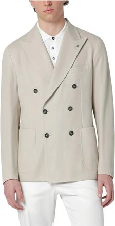 Tagliatore Homme, Vestes, Beige, Taille: XL Veste Crois&eacute;e en Coton