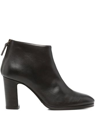 Julie Dee bottines à fermeture zippée - Marron