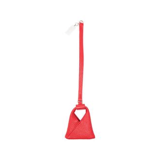 Maison Margiela Grained Calf Leather Key Case - Red