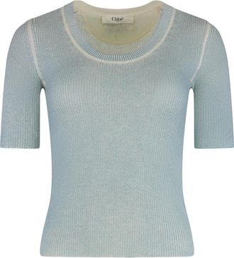 Chlo&eacute; Femme, Pulls, Bleu, Taille: 40 FR Tricots