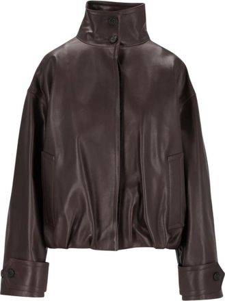 Durazzi Milano Leder Bomberjacke - - Jackets - Damen - Braun - M