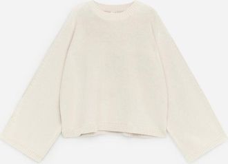 Arket Baumwollpullover Mit Cut-out -Beige