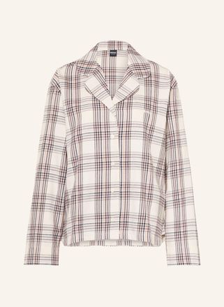 HUGO BOSS Schlafshirt Holiday Aus Flanell weiss