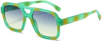 Generic Lunettes De Soleil Carr&eacute;es &Agrave; Grande Monture For Hommes Et Femmes, For Les Vacances En Plein Air La Conduite(Green)