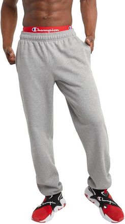 Champion Herren Sweatpants, Powerblend, Fleece, Comfortable Relaxed-Bottom Pants for Men (Reg. Or Big & Tall) Hose, Oxford Gray C Patch Logo, Klein
