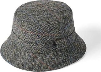 Failsworth Grouse Harris Chapeau cloche en tweed, gris/bleu, M