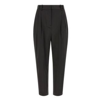 Elisabetta Franchi Femme, Pantalons, Noir, Taille: 44 FR Pantaloncini in raso cropped