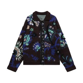 sacai Homme, Pulls, Multicolore, Taille: L Blouson en maille jacquard floral
