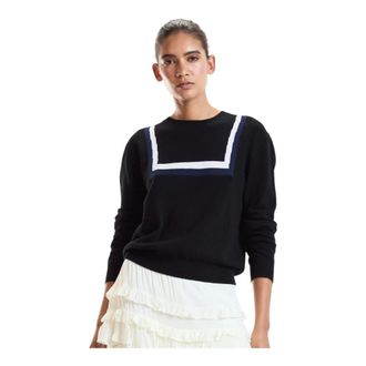 Cynthia Rowley Eastport Knit Pullover - Femme - Pulls - Noir - Taille: 36 FR
