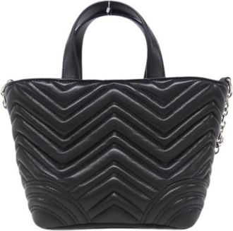 Gucci Sac bandouli&egrave;re GG Marmont en cuir dagneau Pre-owned - Femme - Pre-owned - Noir - Taille: ONE Size
