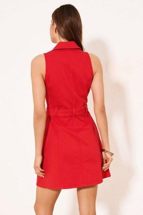 Lipsy Jeanskleid Lipsy Denimkleid mit Rei&szlig;verschluss und Neckholder (1-tlg)