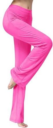 Generic Pantalon de yoga &eacute;vas&eacute; pour femme - Taille haute - Coupe ajust&eacute;e - Pantalon de jazz extensible - Collants de sport fitness entra&icirc;nement course &agrave; pied 