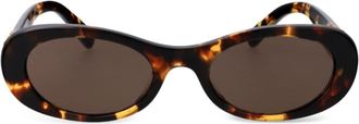 Miu Miu Eyewear Sonnenbrille mit ovalem Gestell - Braun
