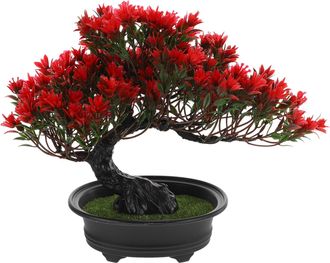 TOPBATHY Künstlicher Bonsai Kiefernbaum aus Kunststoff Realistische Simulationspflanze für Innenbereich Dekorative Bonsai Dekoration für Büro und Zuhause Imita
