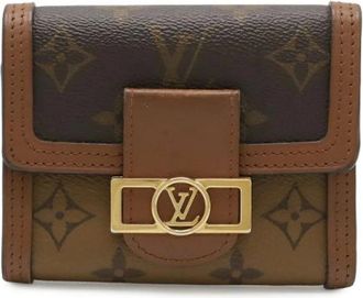 Louis Vuitton Portefeuille trifold compact Dauphine Monogram Pre-owned - Femme - Pre-owned - Brun - Taille: ONE Size