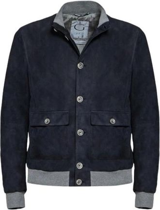 Gimos Homme, Vestes, Bleu, Taille: XL Veste Polo en Daim