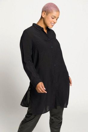 STUDIO UNTOLD Longbluse Long-Hemdbluse Boxy Fit Modal Hemdkragen Langarm