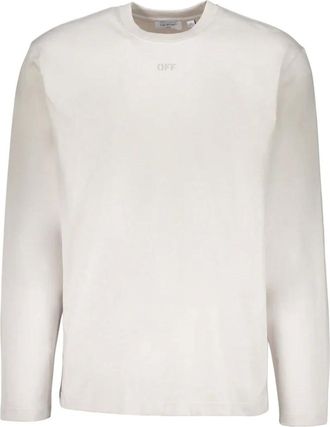 Off-white Homme, Tops, Blanc, Taille: S T-shirt &agrave; manches longues