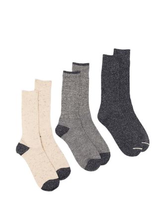 Anonymous Ism lot de trois paires de chaussettes Nep American - Bleu