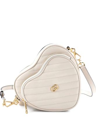 Gucci Interlocking G Heart Diagonal Quilted Leather Mini shoulder bag - Tons neutres