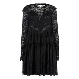 Paco Rabanne Spitzenbesatz Viskosemischung Kleid - - Dresses - Damen - Schwarzk - M