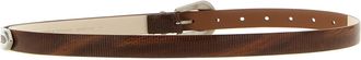 Brunello Cucinelli Womens Brown Calfskin Thin Belt