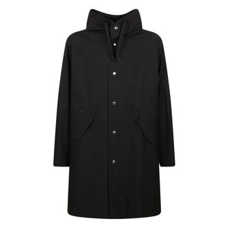 Jil Sander Homme, Manteaux, Noir, Taille: XL Parka en Coton Noir avec Capuche