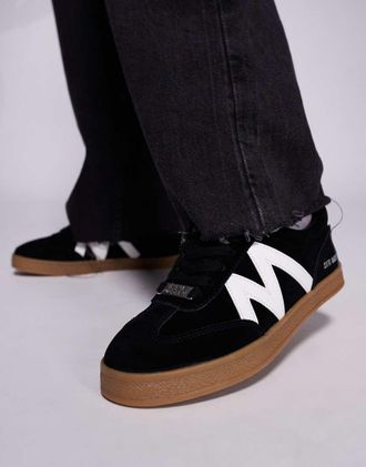 Steve Madden Degree - Sneaker in Schwarz und Wei&szlig; mit Schn&uuml;rung