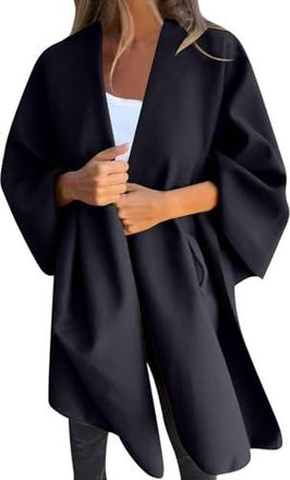 Generic Poncho Femme Hiver Chaud Chale Femme Hiver Chaud Cape Femme Effet enveloppant Manteau Cardigan Manches Chauve-Souris Couverture Ch&acirc;le
