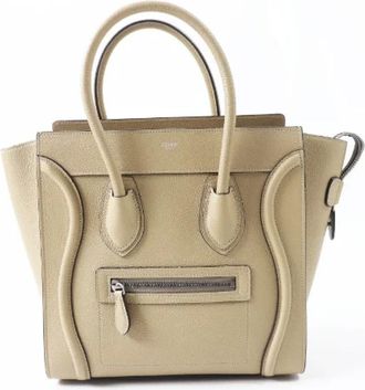 Celine Pre-owned Cuir sacs-main - Femme - Pre-owned - Beige - Taille: ONE Size