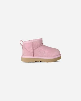 UGG Classic Ultra Mini Dazzle Boot f&uuml;r Kinder in Ribbon Candy, Gr&ouml;&szlig;e Wildleder