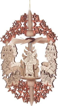 Dregeno Seiffen eG Seiffen eG Miniatur H&auml;ngepyramide Advent Weihnachtsmann