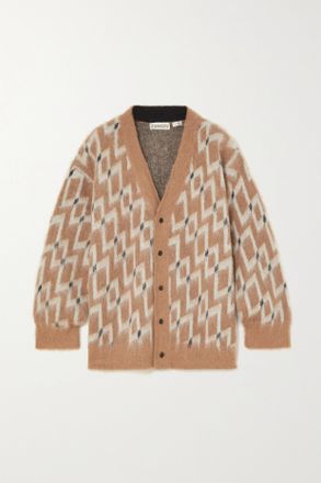 Zankov Cardigan En Mailles Jacquard Bross&eacute;es Joshua - Marron