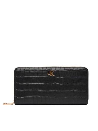 Calvin Klein Geldb&ouml;rse Ck Croc Long Zip Around LV04F1096G Schwarz