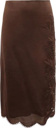 Max Mara Femme, Jupes, Brun, Taille: 36 FR Fify Midi Skirt