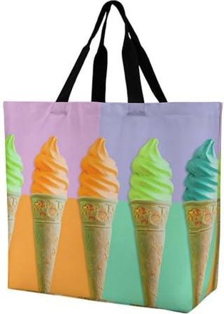 Generic D&eacute;grad&eacute; Rainbow De Cr&egrave;me Glac&eacute;e Sac A Main Femme D&eacute;contract&eacute; Sacs De Courses R&eacute;utilisable Sac Courses Pour Gym Plage Travail