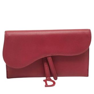 Dior Portefeuille Vintage Pre-owned - Femme - Pre-owned - Rouge - Taille: ONE Size