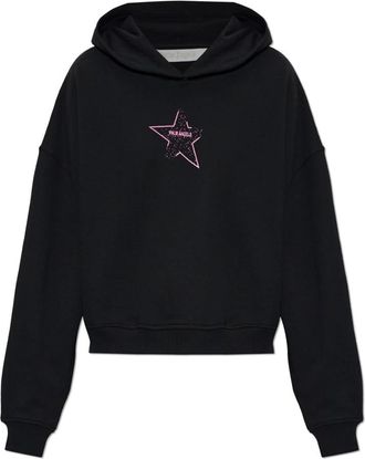 Palm Angels Bedruckter Baumwoll-Hoodie - - Sweatshirts & Hoodies - Damen - Schwarzk - XS