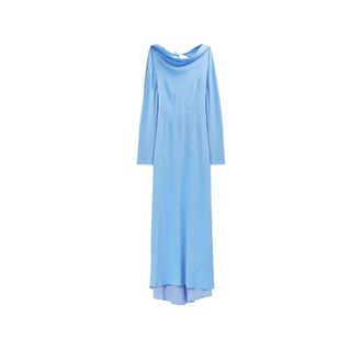 Moschino Langes Kreppkleid in Blau - - Dresses - Damen - Blau - L