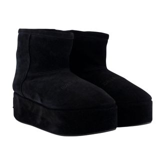 Balenciaga Womens Alaska Boots Black Calfskin