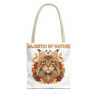 Generic Sac fourre-tout - Chat Majestic Nature, cadeau floral pour les amoureux des chats, joli sac de courses respectueux de lenvironnement, cadeau pour les 