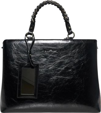 John Richmond Femme, Sacs, Noir, Taille: ONE Size Sac &agrave; main structur&eacute; avec anse tress&eacute;e