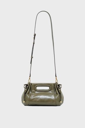 Gerard Darel Sac &agrave; main en cuir effet froiss&eacute; - MINI DANY - Olive