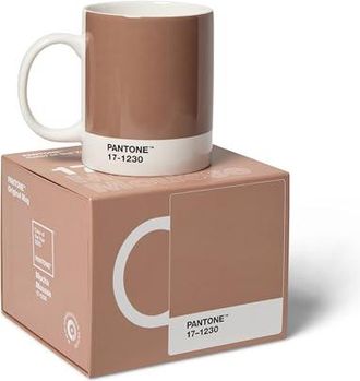 Copenhagen Design Pantone Porzellan Kaffeebecher, 375ml, inkl. Geschenkbox, Color of the Year 2025: Mocha Mousse 17-1230