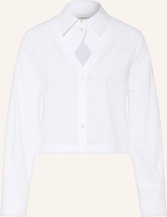 Claudie Pierlot Claudie Pierlot Hemdbluse Mit Cut-Out Und Schmuckperlen weiss