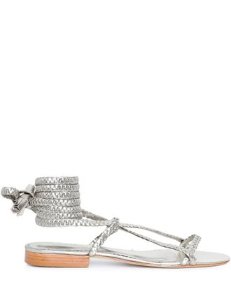 Sarah Chofakian Tresse Sandalen - Silber