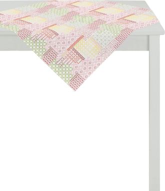 Apelt Apelt Mitteldecke, 50% Baumwolle/35% Polyester/15% Polyacryl, Gelb/Bunt, 85x85