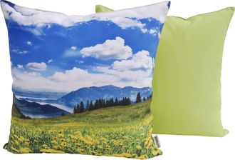 CB Home & Style Outdoor Garten Kissen Wasserabweisend 45 x 45 cm Alpen Berge See (Alpen4)