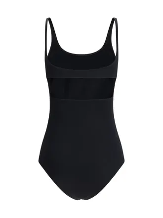 Courr&egrave;ges Cut-Out Detail One-Piece Swimsuit - Black
